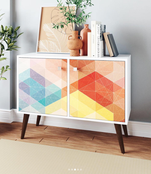 Multi-Coloured Console Cabinet - Cosy Habitat TT